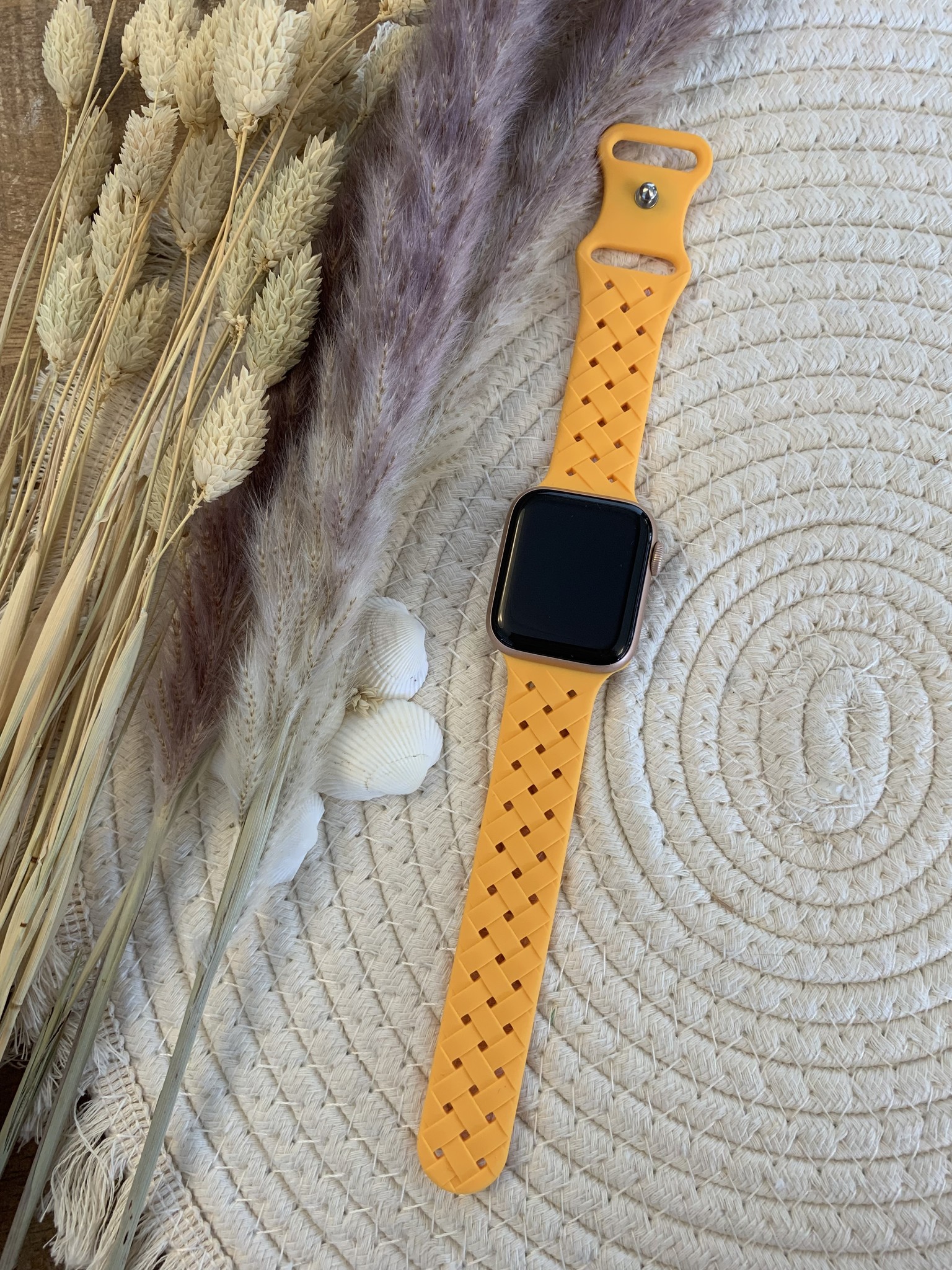 Apple Watch gevlochten sport band (geel)