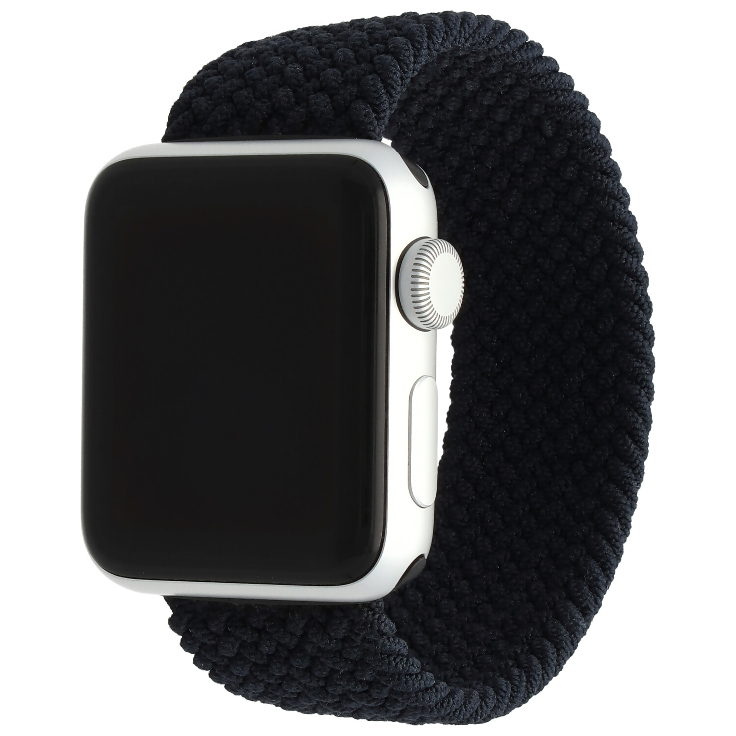 Apple Watch nylon gevlochten solo band (houtskool)